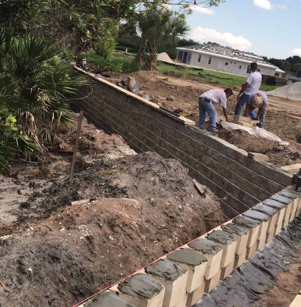 Residential Retaining Walls, Naples, Cape Coral, Concrete Block Walls